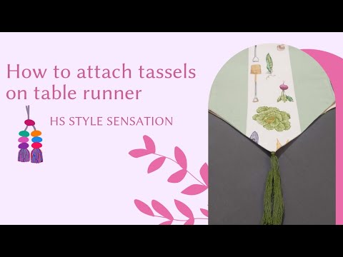 how to attach tassels on table runner|Easy and quick tutorial - YouTube