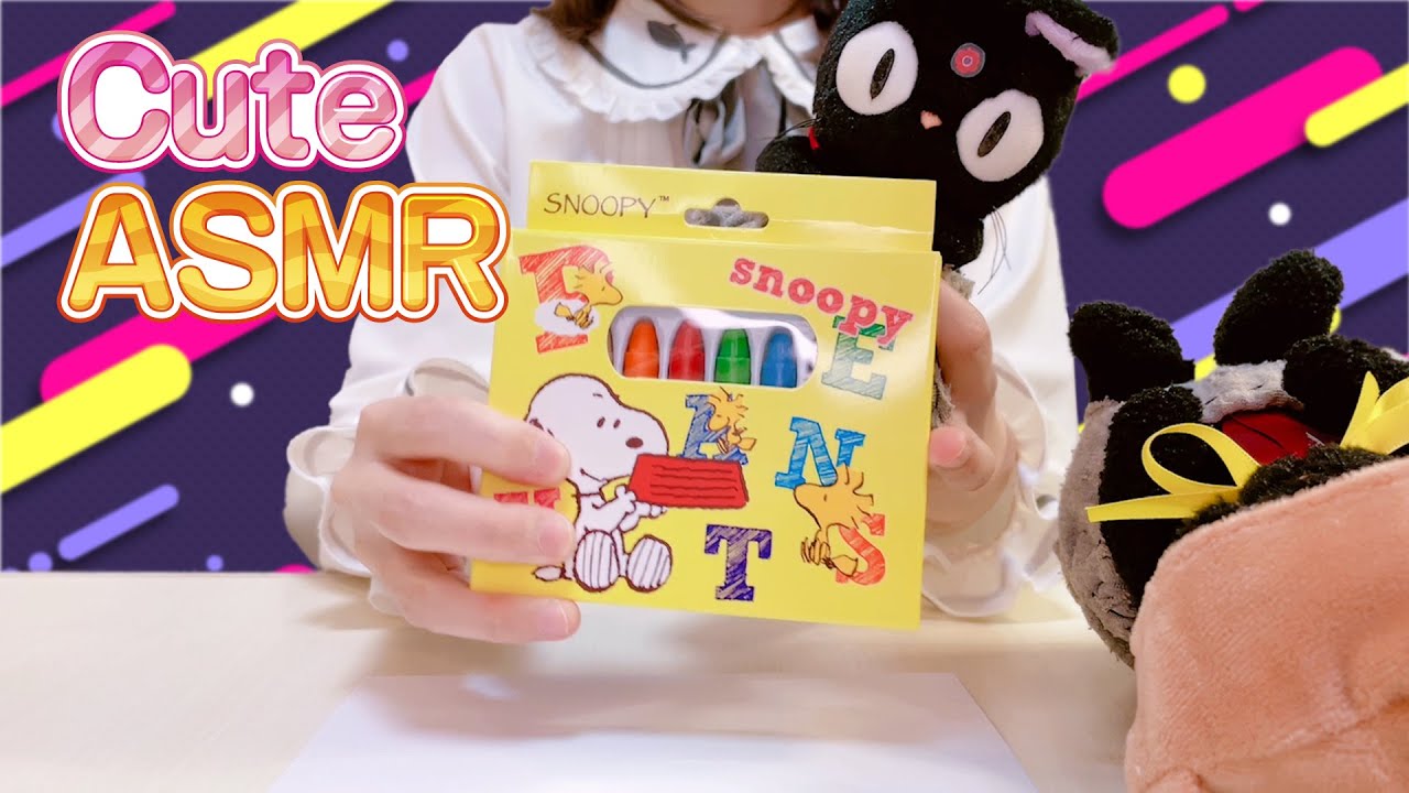ASMR Keke draws with crayons 🖍 (cute cats puppet show, relaxing) - YouTube