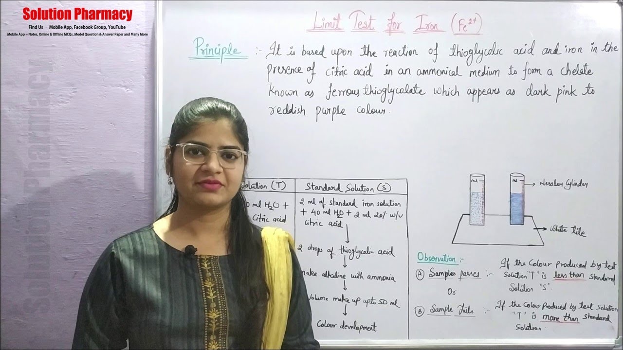Inorganic Chemistry 05 Limit Test For Iron Iron Limit Test What inorganic-chemistry-05-limit-test-for-iron-iron-limit-test-what