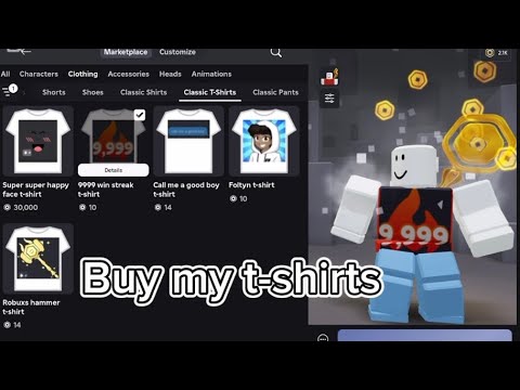 Come and buy my Roblox classic t-shirts-making Robux designing clothes ...