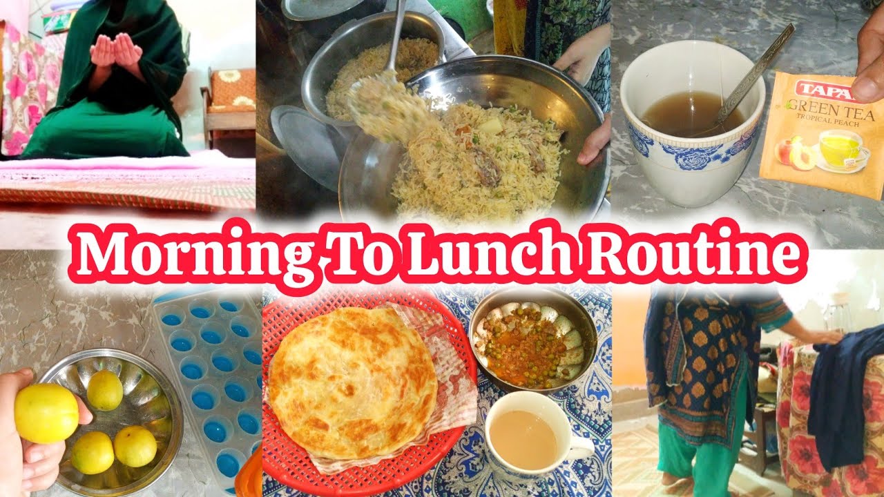 How to pakistani lunch time routine | Lemon juice freeze before ramzan ...