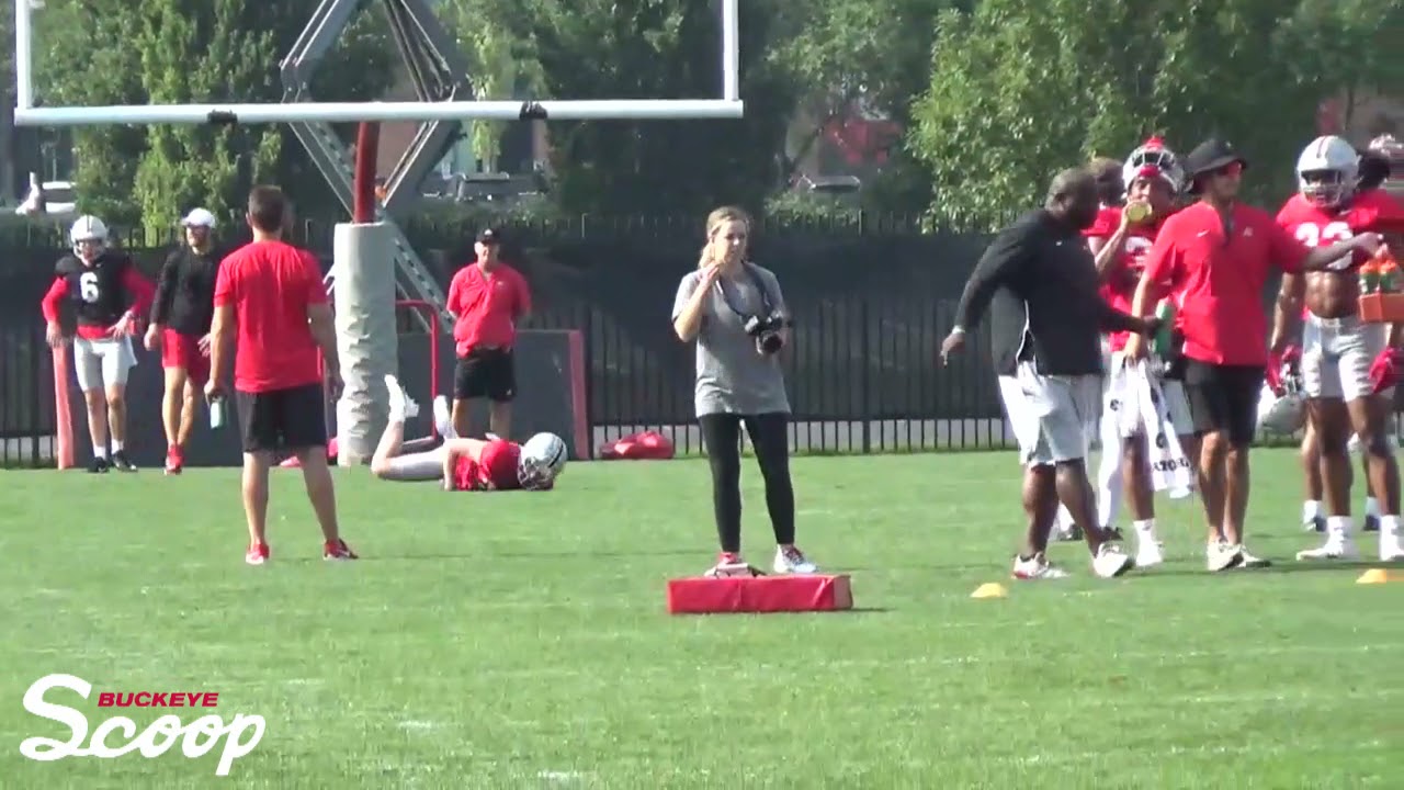 Ohio State quarterbacks in action at Fall Practice No. 3 - YouTube