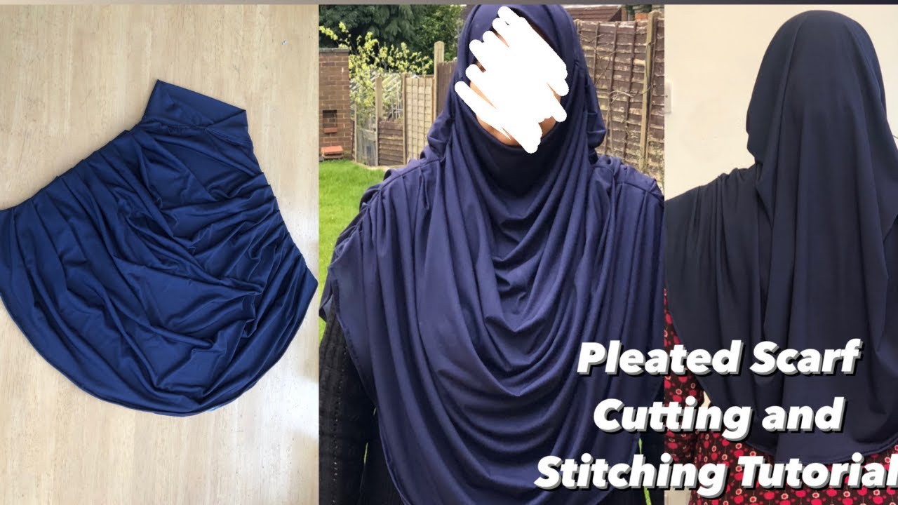 Pleated Scarf Cutting And Stitching Tutorial - YouTube