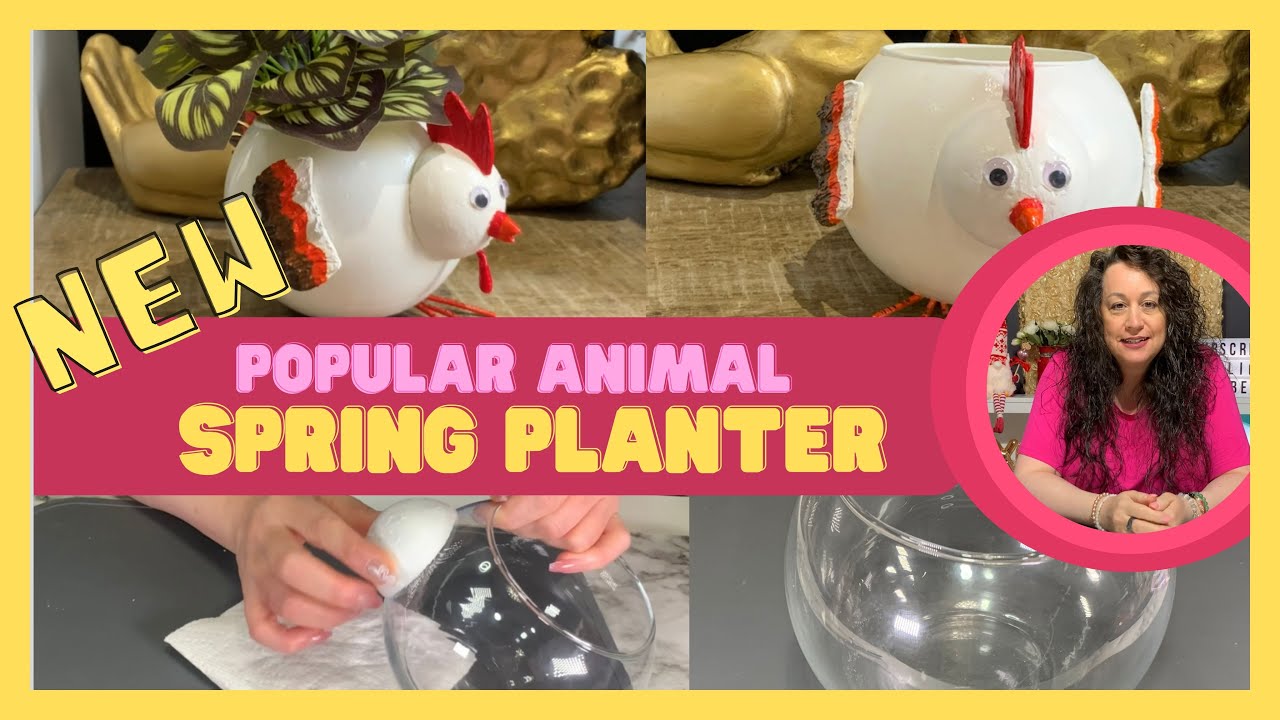 Popular Spring Animal Planters Simple DIY With DOLLAR TREE Fish Bowls ...