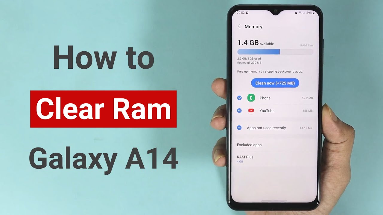How to Clear Ram or Memory in Samsung Galaxy A14 - YouTube