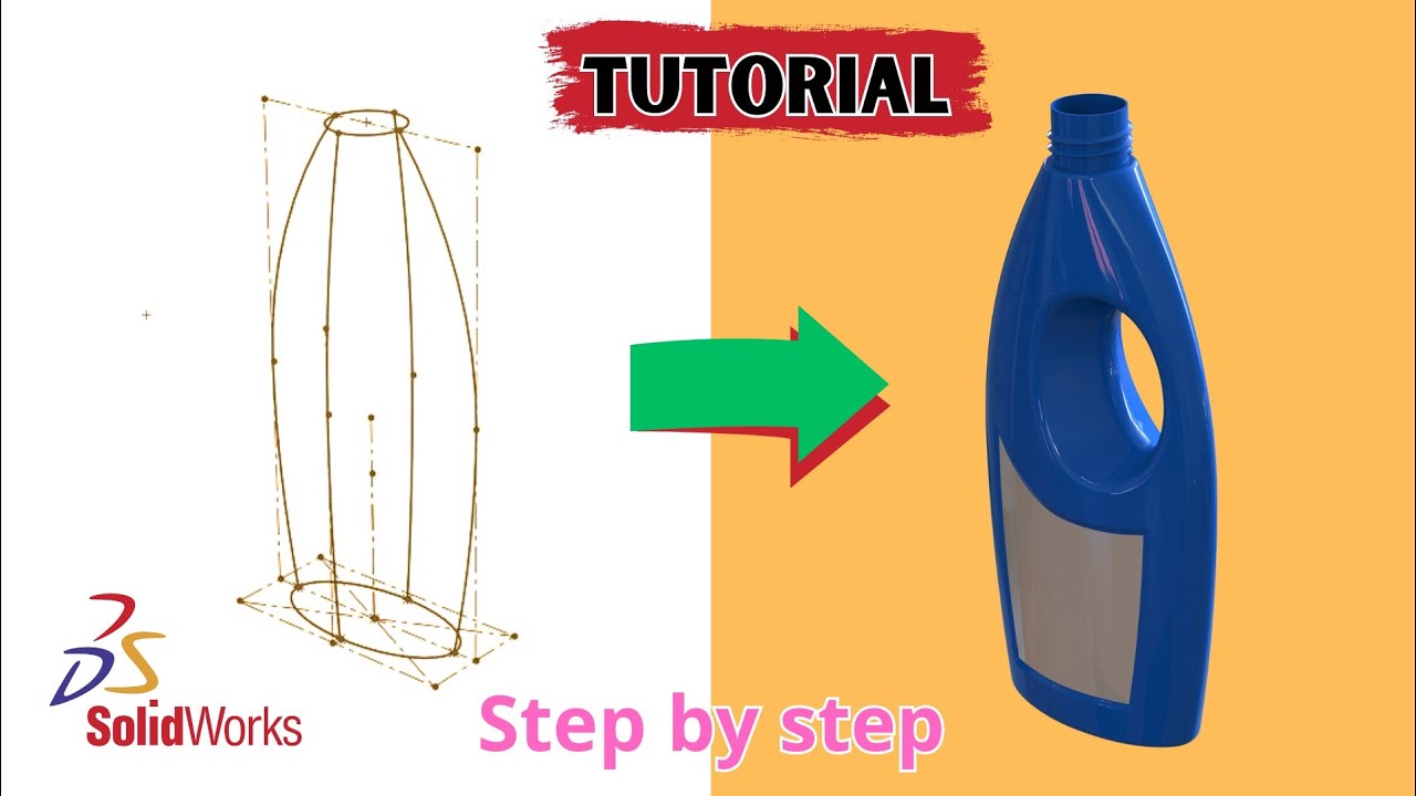 SOLIDWORKS Surface Modeling - how to make bottle in solidworks - YouTube