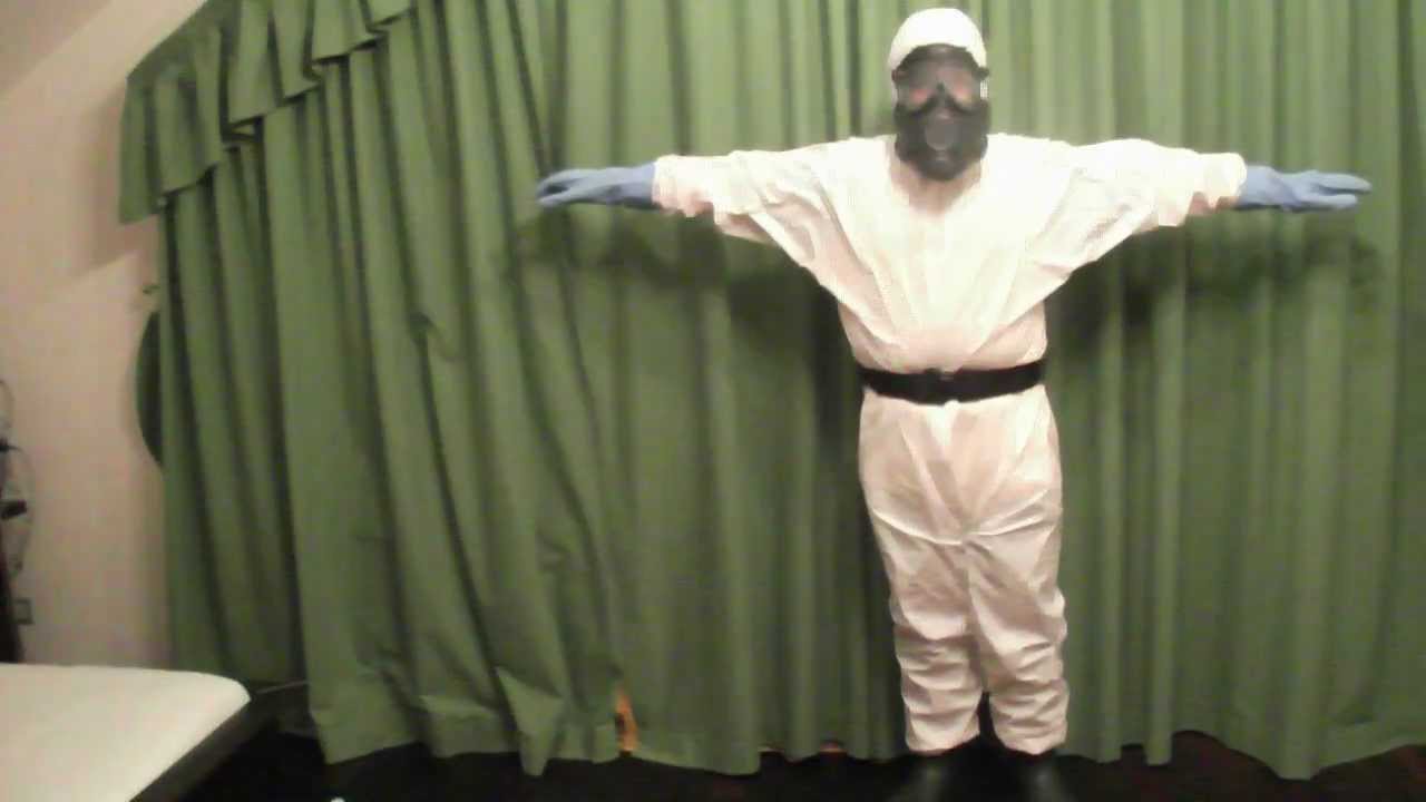 Tyvek Anti-Chemical Biological (CB) Suit With PDE-1 Gas Mask,Nitril ...