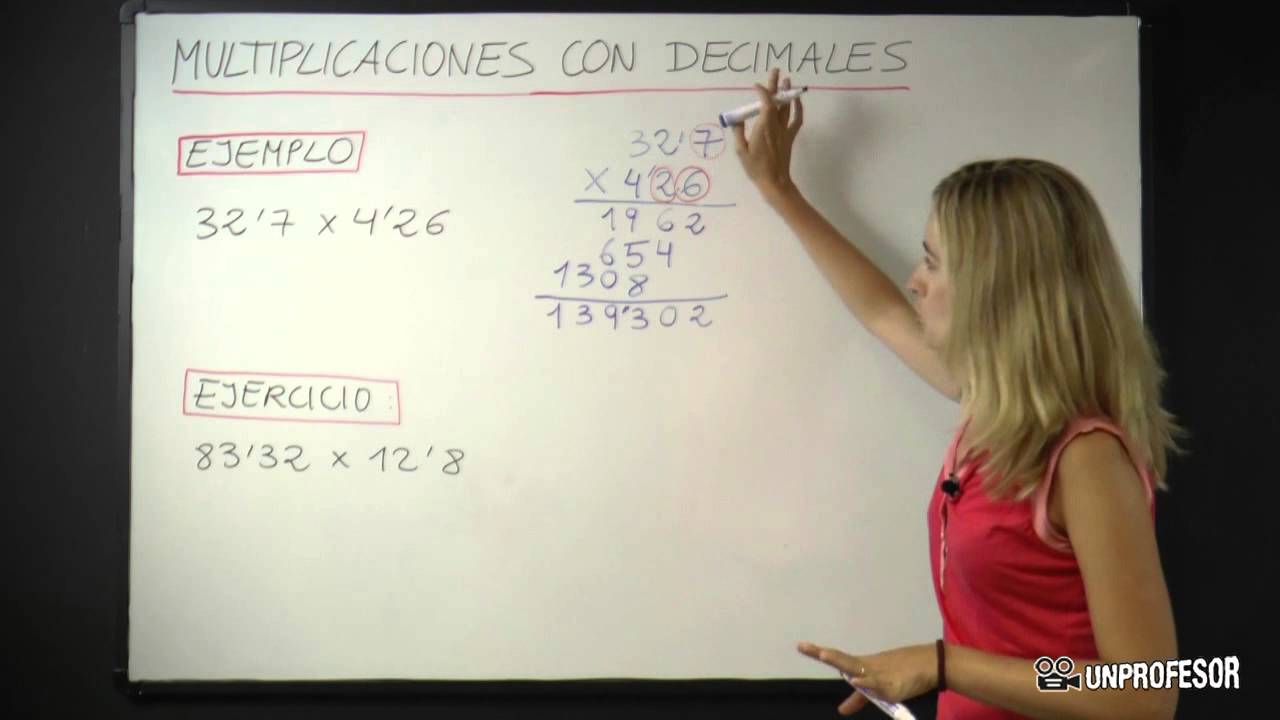 Multiplicar decimales - YouTube