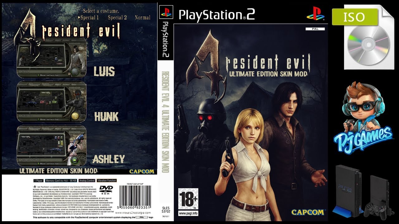 Resident Evil 4 Ultimate Edition Skin MOD (PS2/ISO) - YouTube