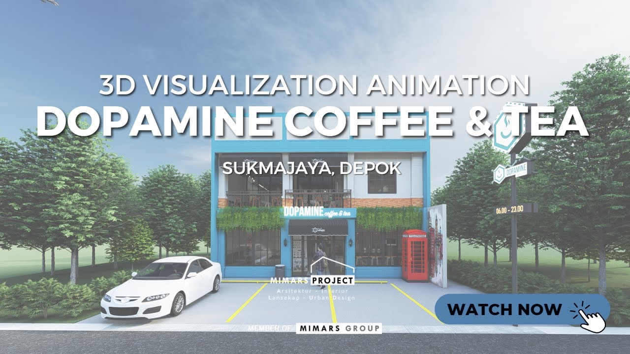 Visualisasi 3D Desain Dopamine Coffee and Tea - YouTube