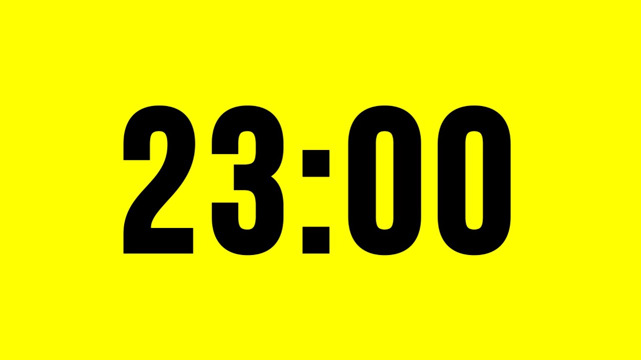 23 Minute Timer Countdown No Music With Alarm - YouTube