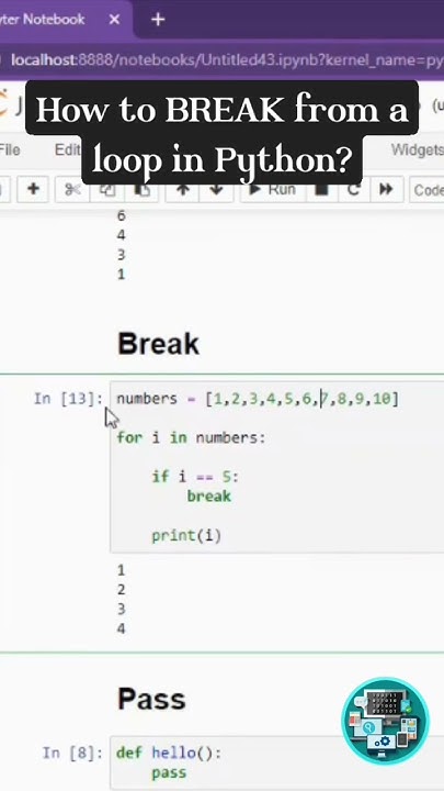 How To Break From The Loop Using Break In Python Python Programming Coding Forloop