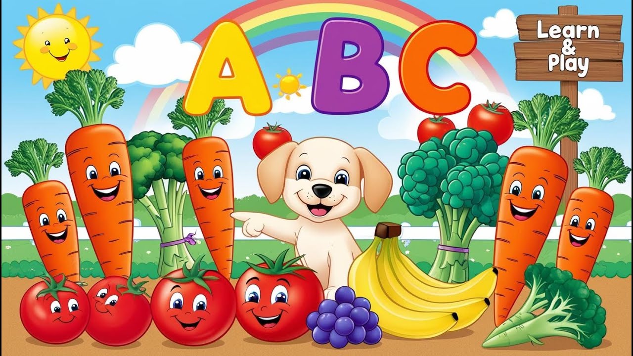 Fruit and Veggie Friends Sing FUN Nursery Rhymes for Kids! 🍎🕺🥦 - YouTube
