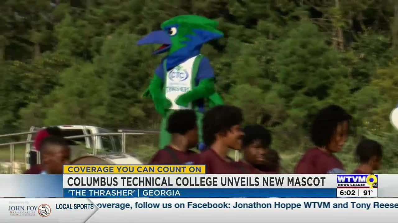 Columbus Technical College unveils ‘Thrashing’ new mascot - YouTube