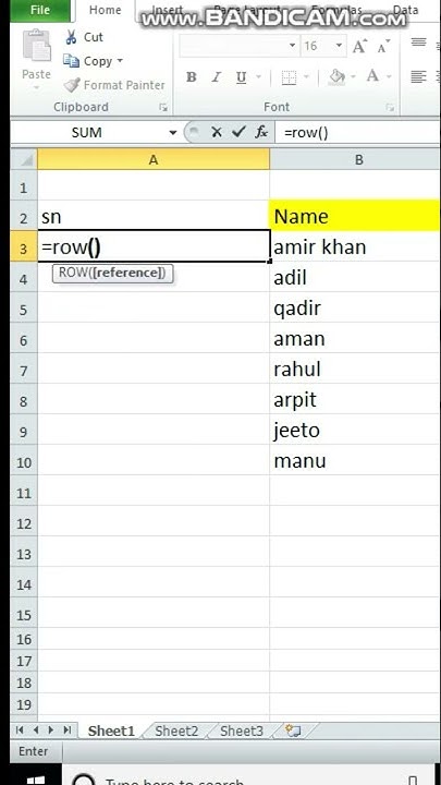 Automatically update Row number in excel 🔥🔥 best tricks#excel #shorts #computer #row #automatic ...