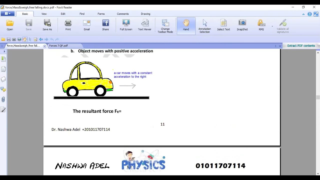 free body diagram and free falling object - YouTube
