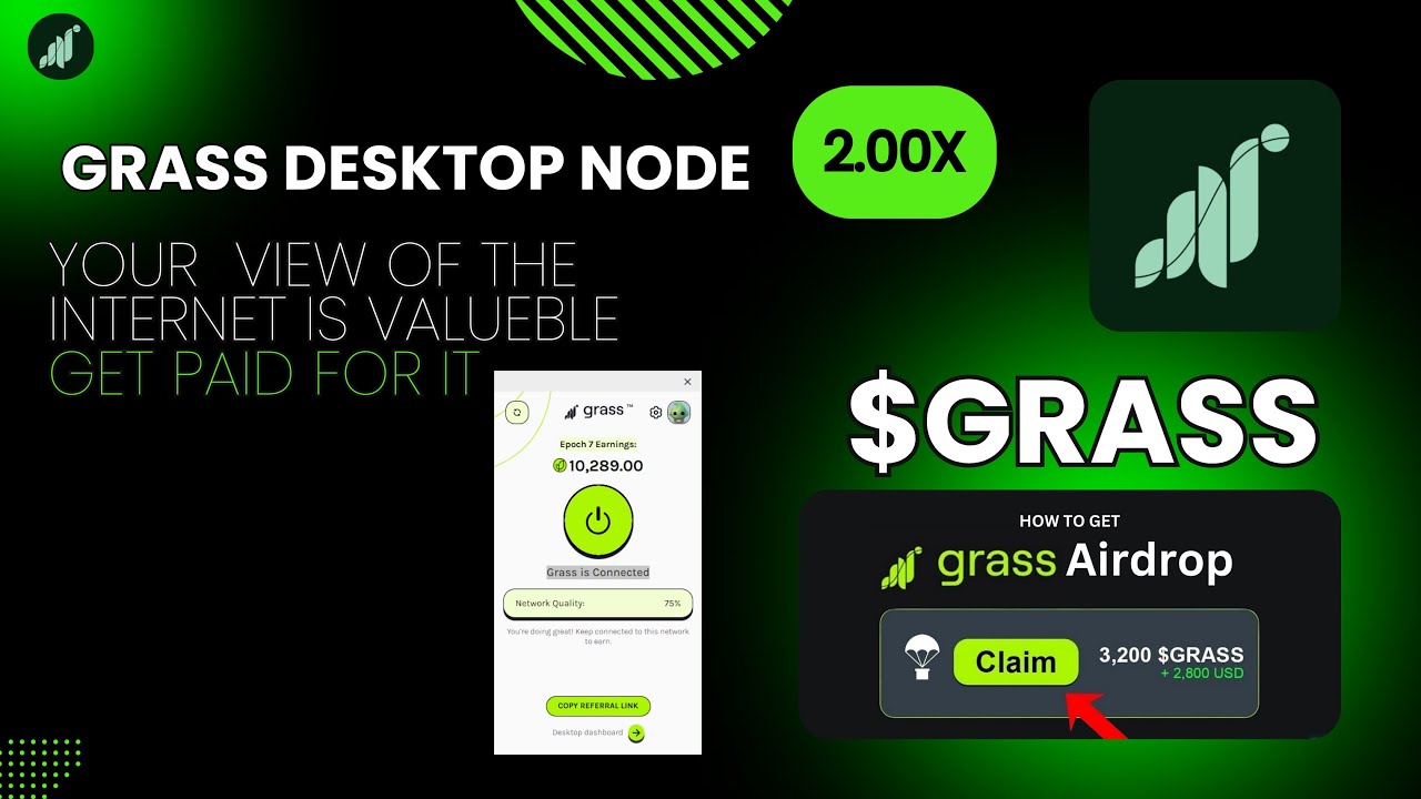 GRASS Desktop Node is LIVE! Earn 2x Rewards - No Code Needed! Easy ...