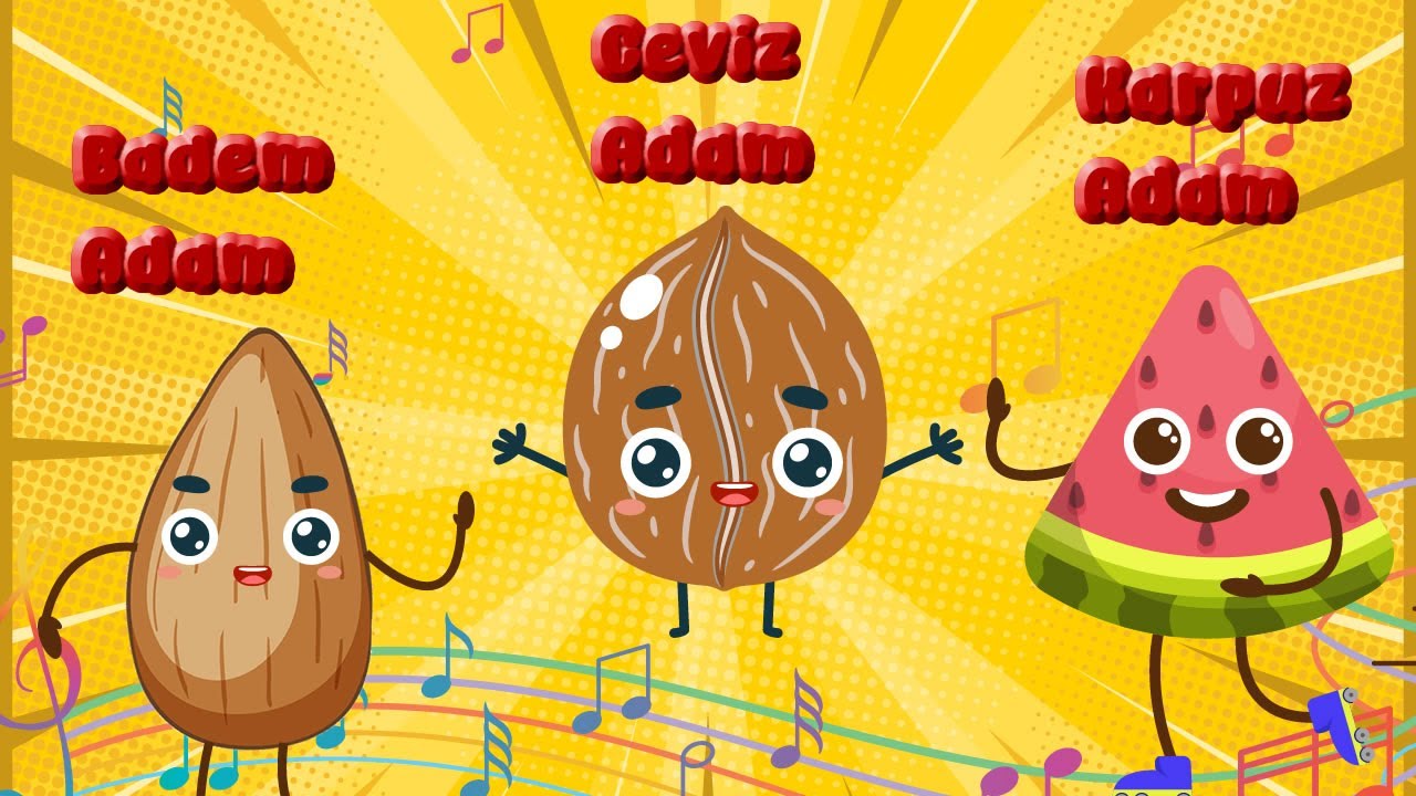 Karpuz Adam - Ceviz Adam - Badem Adam Şip Şap Şop - Çocuk Şarkıları ...