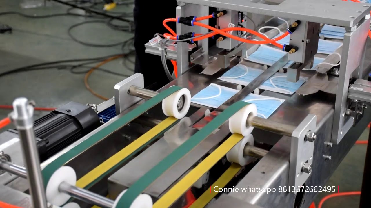 Ear loop folding packing machine for mask fully automatic line for mask ...