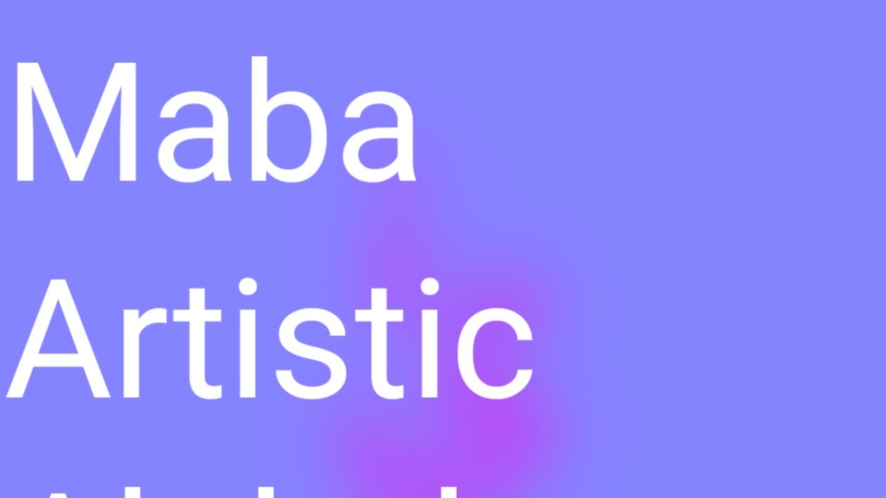 Maba (بُرَا مَبَݝ) Artistic Alphabet - YouTube