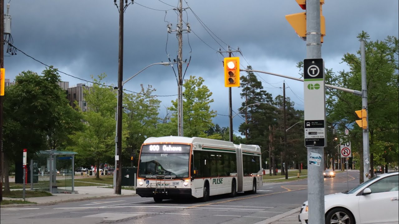 (Retake) Durham Region Transit route 900 Pulse on 2021 Novabus LFS ...