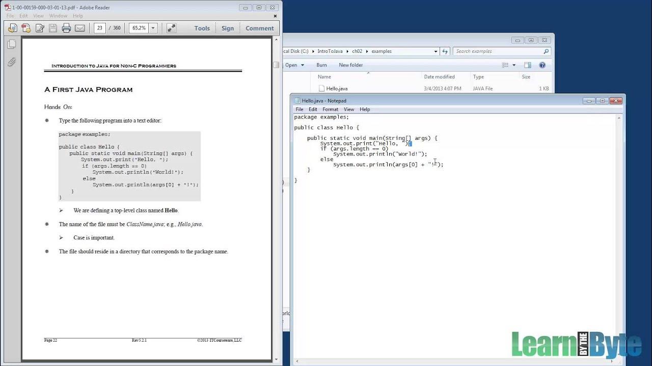 Intro to Java Training Course - Chapter 2 - About Your First Java ...