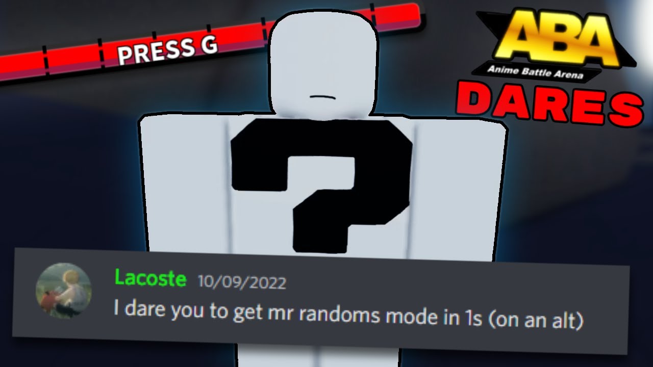 "I Dare you to get Mr Random Mode in 1s" in ABA - YouTube