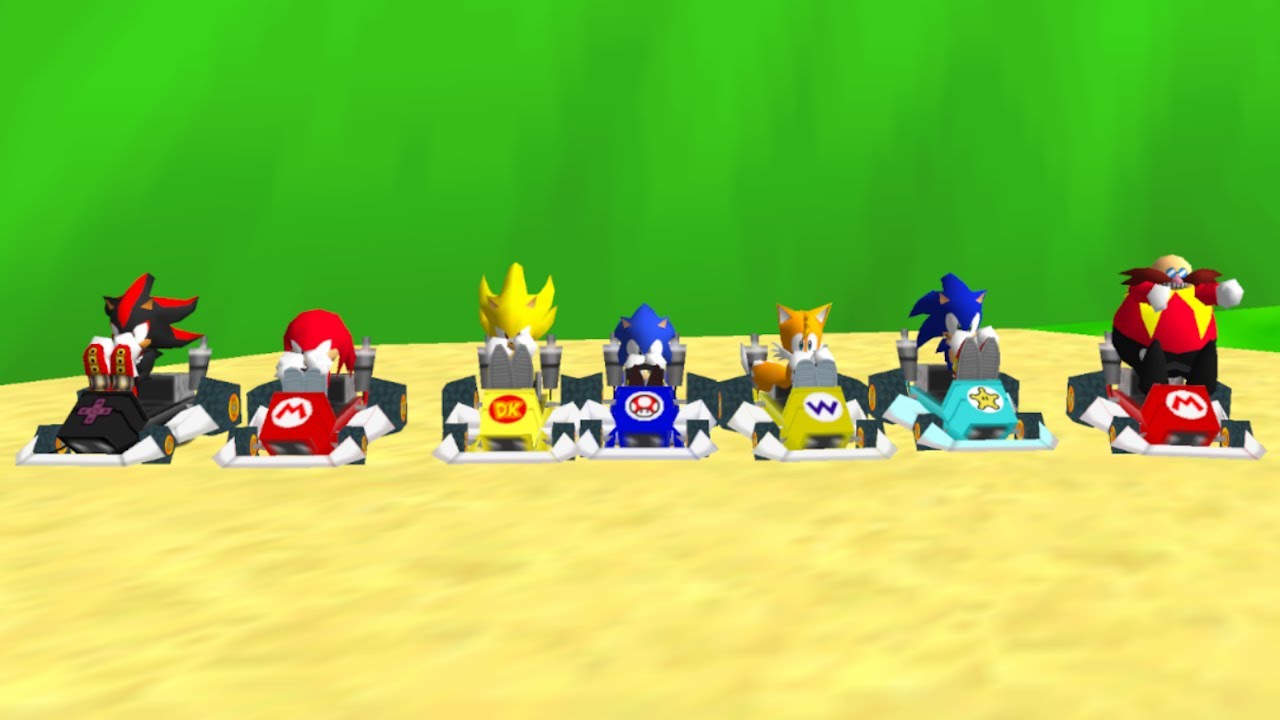 7 Sonic Characters in Mario 64 with DS Standard Karts (7 Players ...