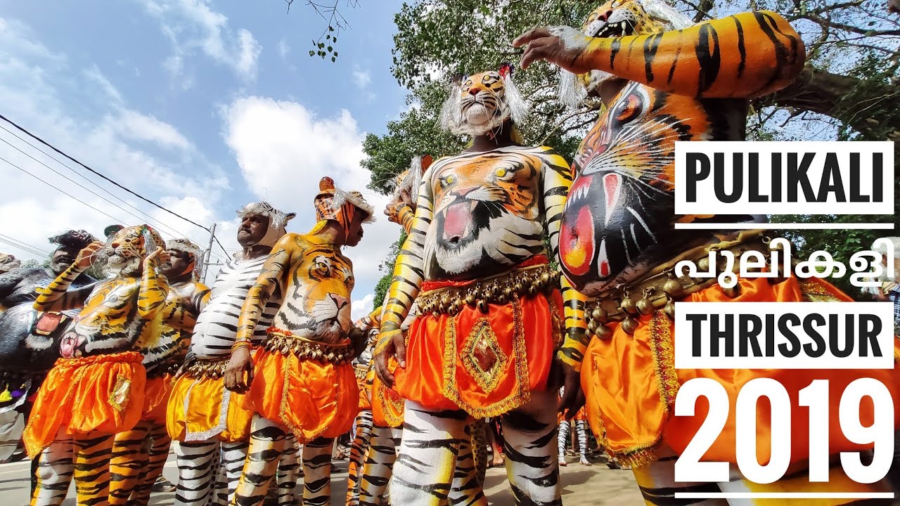 Pulikali 2019 | പുലികളി | Tiger Dance Thrissur - YouTube