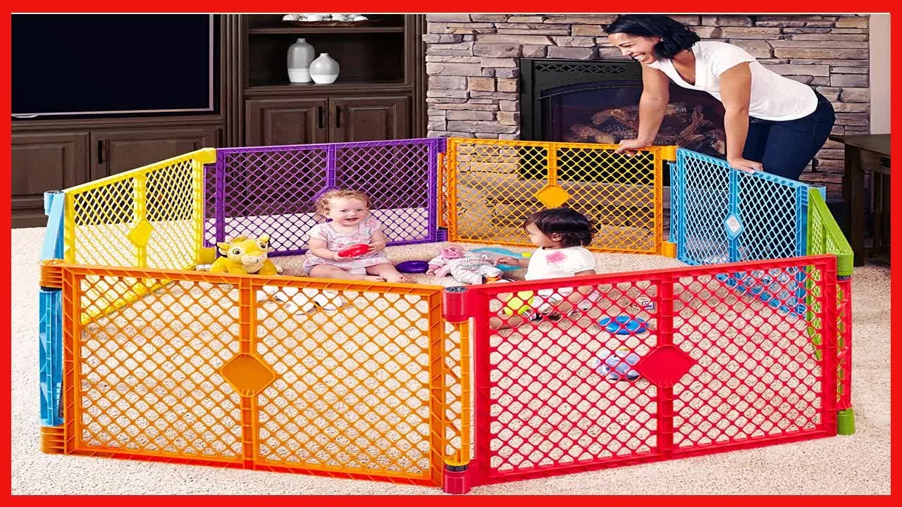 Toddleroo By North States Superyard Colorplay 8 Panel Baby Play Yard ...