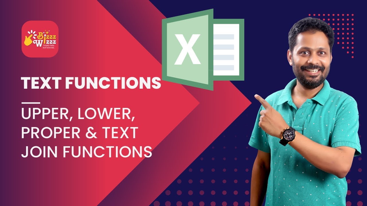 Upper, Lower, Proper & Text Join Functions in Excel! Don't convert your text manually - YouTube