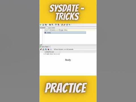 Tricks with SYSDATE Practice in Oracle - YouTube