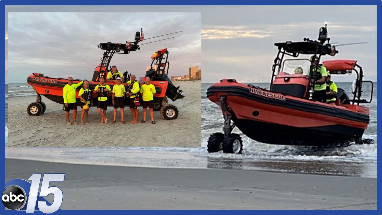 A boat with wheels! Amphibious Search & Rescue Boat drives directly ...