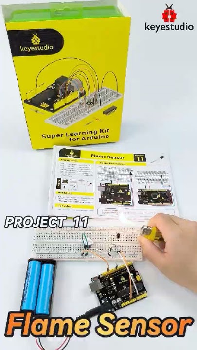 🐞 Arduino Super Learning Kit: Flame Sensor🔥#arduino #stem #keyestudio #shorts #robot #diy # ...