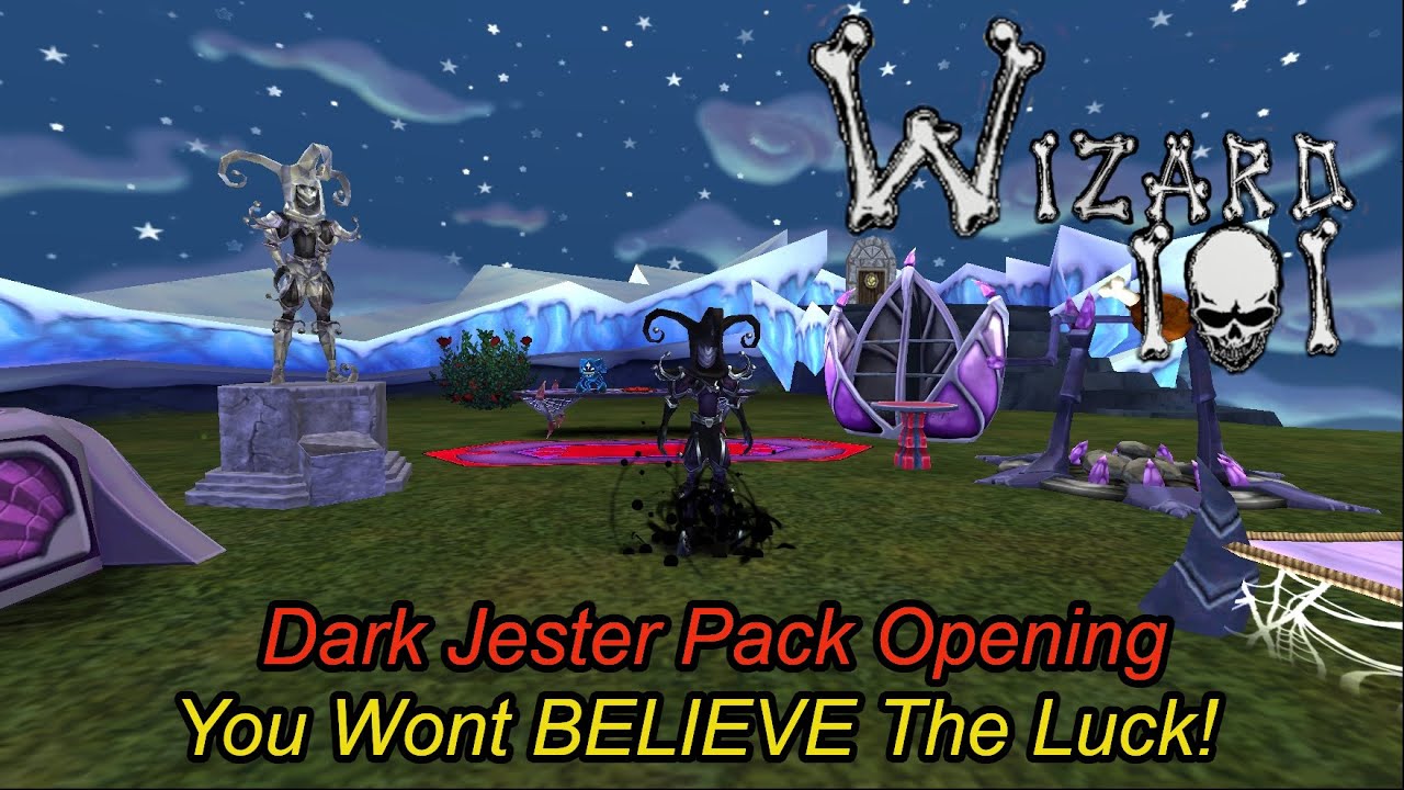 Wizard101 10,000 Crowns Dark Jester Pack Opening. AMAZING LUCK!!! - YouTube