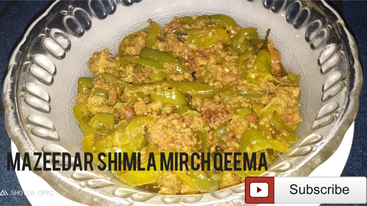 shimla mirch keema recipe - YouTube