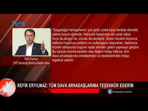 Refik Eryılmaz: Tüm dava arkadaşlarıma teşekkür ederim