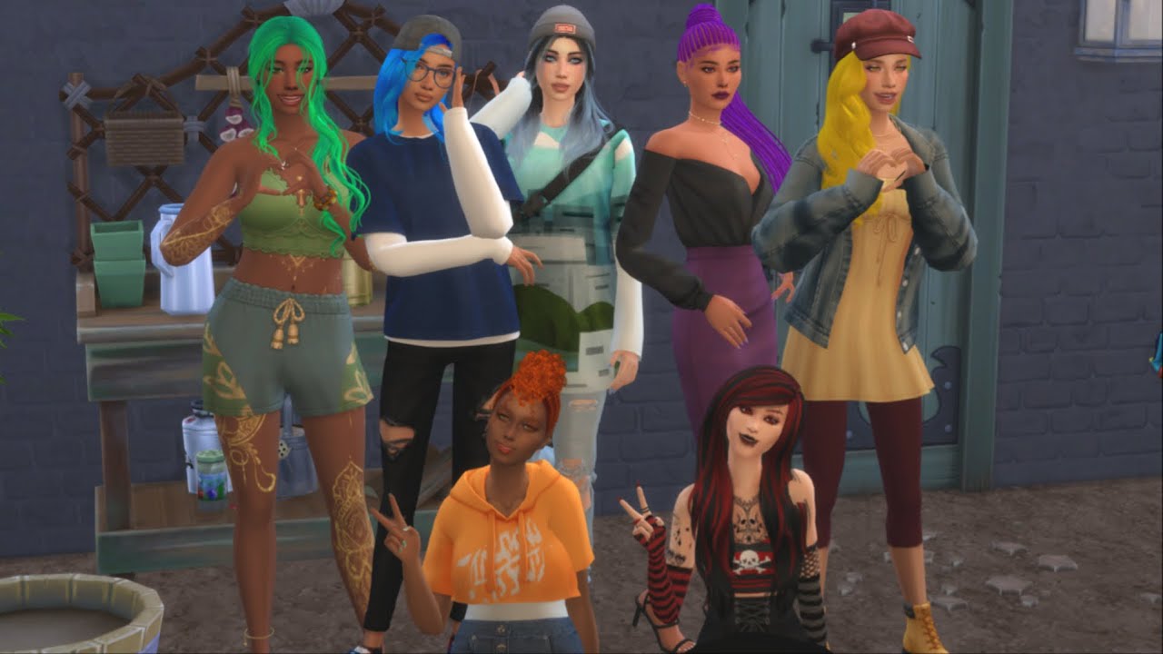 Rainbow Sims | The Sims 4 Create A Sim - YouTube