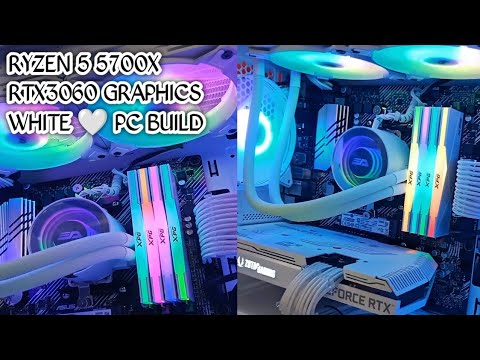 GAMING PC White Build | AMD RYZEN 5 5700X 32GB RTX3060 GAMING #amdryzen ...