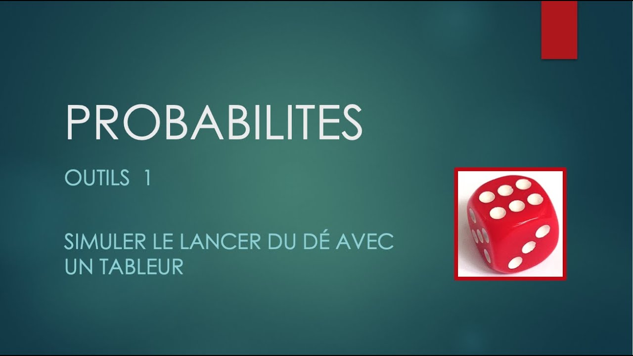 simuler le lancer de dé avec tableur - YouTube