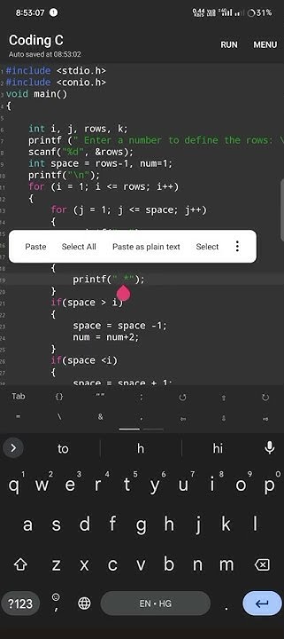 Pyramid programing c language ,use of for Loop #shorts #viral #clanguage #pyramidprogram # ...