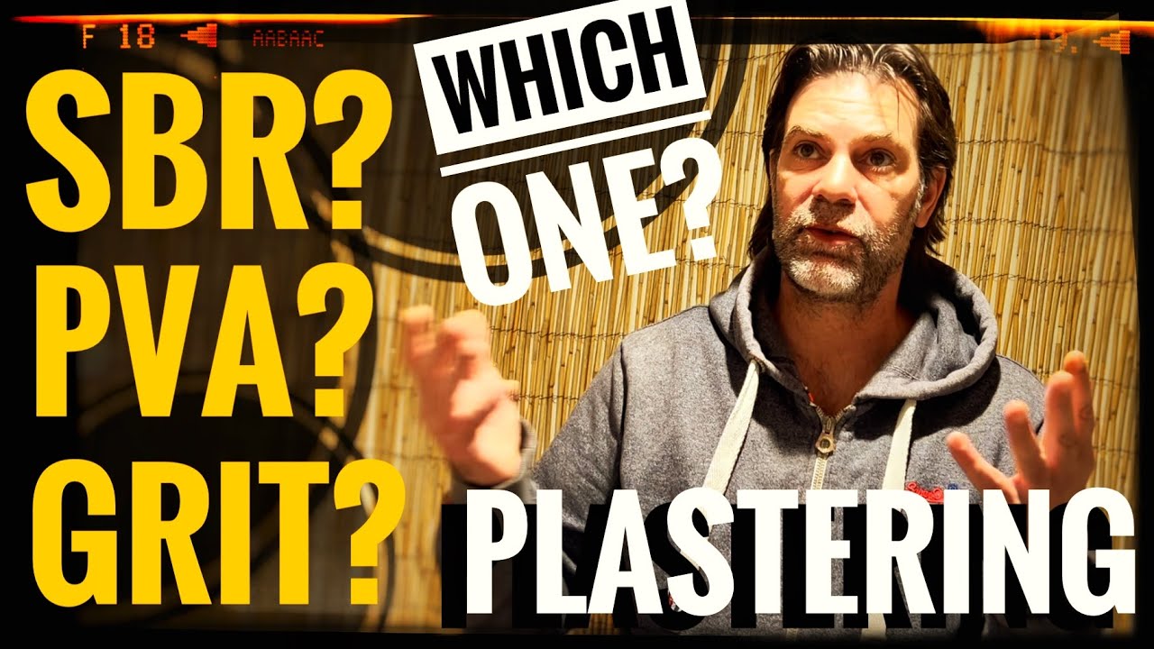 PLASTERING sbr pva or grit, which one? Plastering for beginners - YouTube