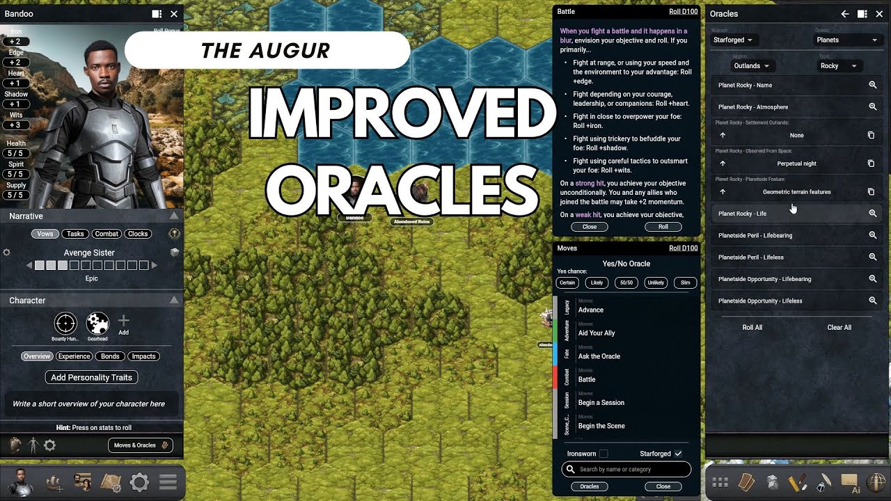 The Augur: Starforged & Ironsworn Oracles - YouTube