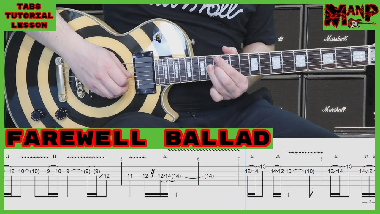 Farewell Ballad || Zakk Wylde Cover || Guitar Tab || Tutorial || Lesson ...