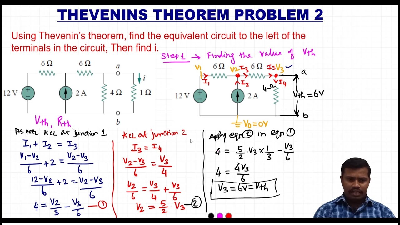 Thevenins Theorem Part2 Problem Solving Example2 - YouTube