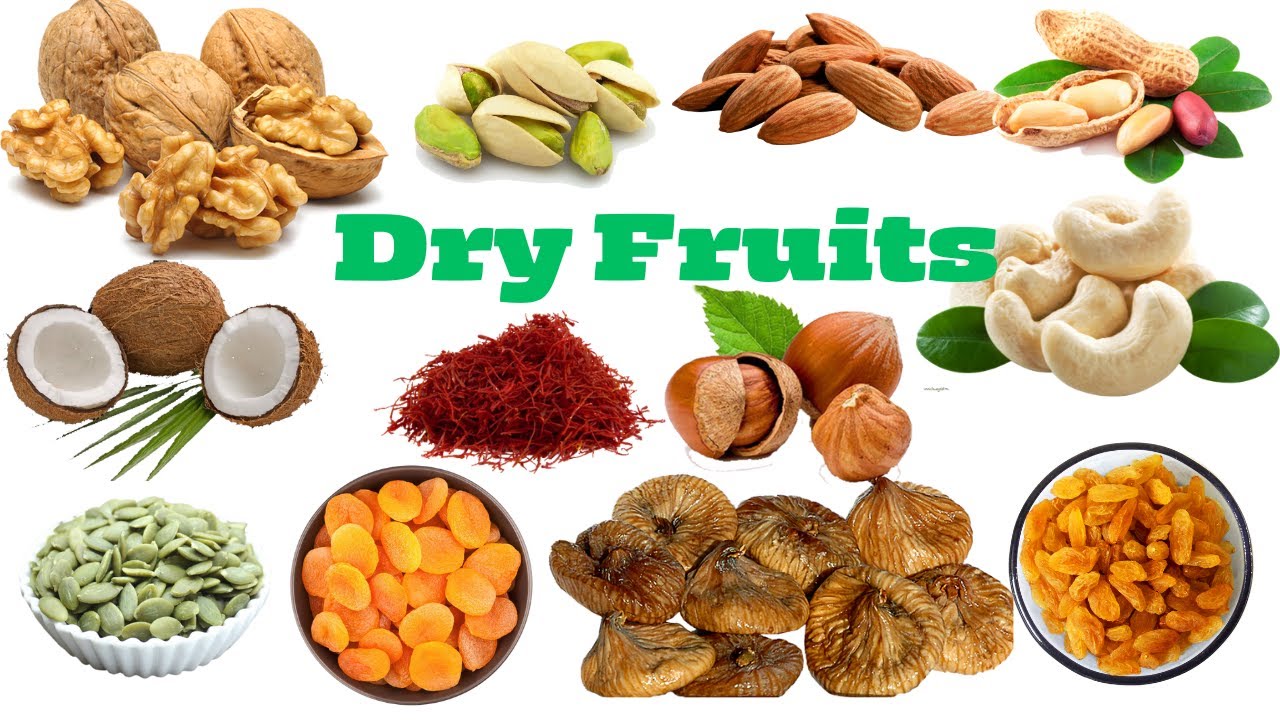 Dry fruits Vocabulary ll Dry Fruits Names In English With Pictures l ...