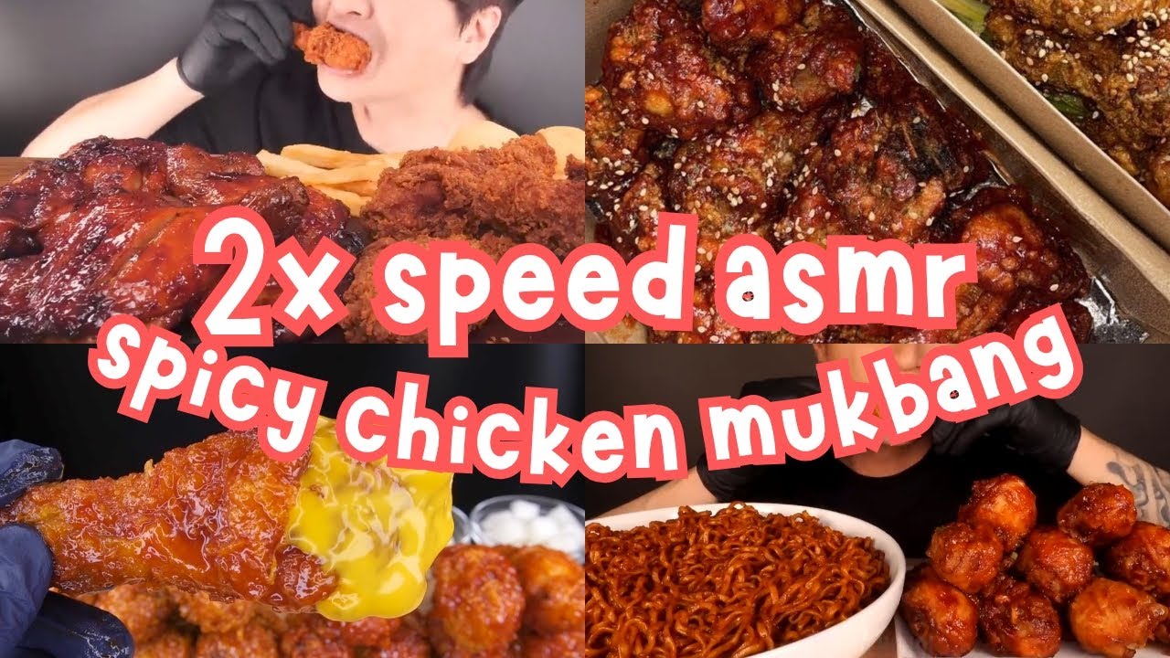 2X SPEED SPICY CHICKEN MUKBANG COMPILATION – FIRE IN EVERY BITE - YouTube