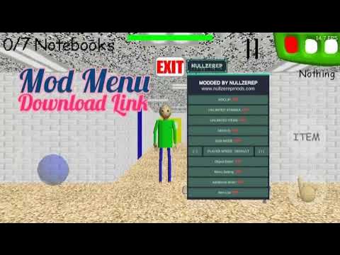 Baldi's Basic Classic - Mod Menu Nullzerep || Download Link - YouTube