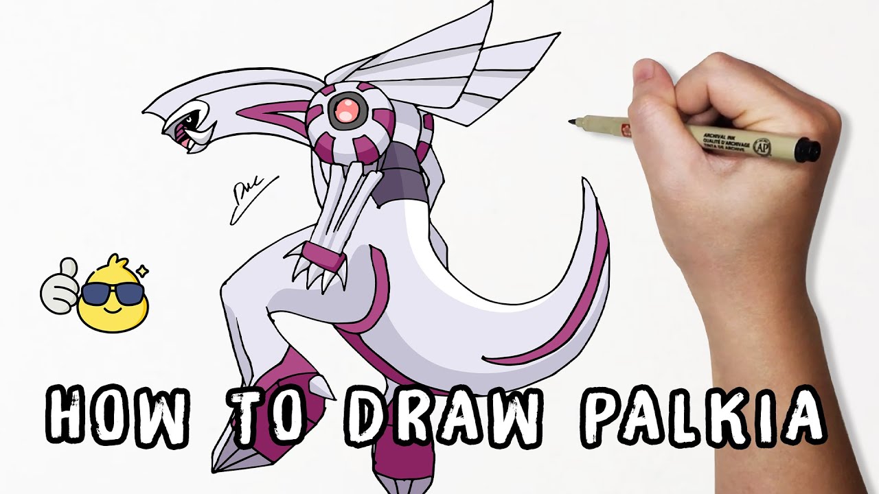 How To Draw Legendary Pokemon Palkia Step By Step Easy Duc Draw Youtube