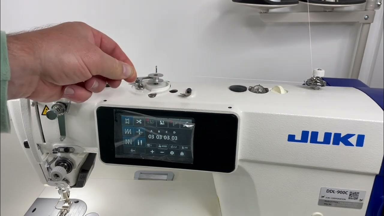 How To Wind A Bobbin On A JUKI DDL-900C - YouTube